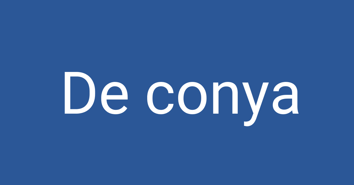 De conya | PCCD