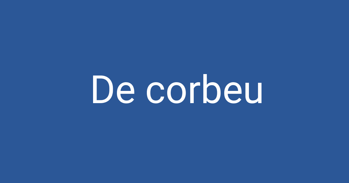 De corbeu | PCCD