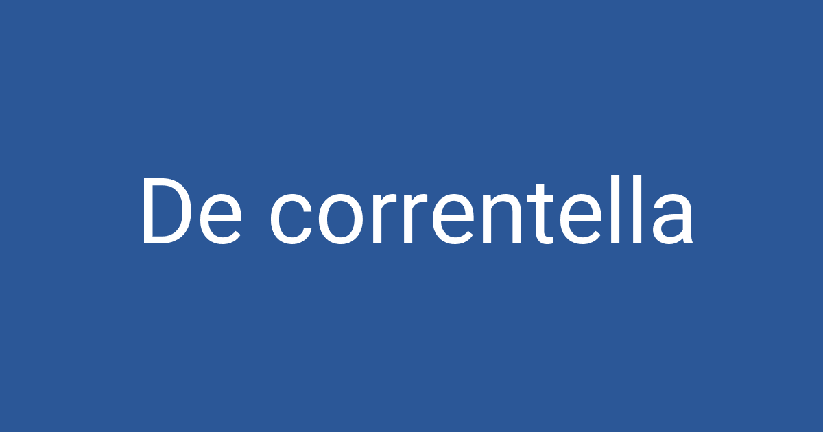 De correntella | PCCD