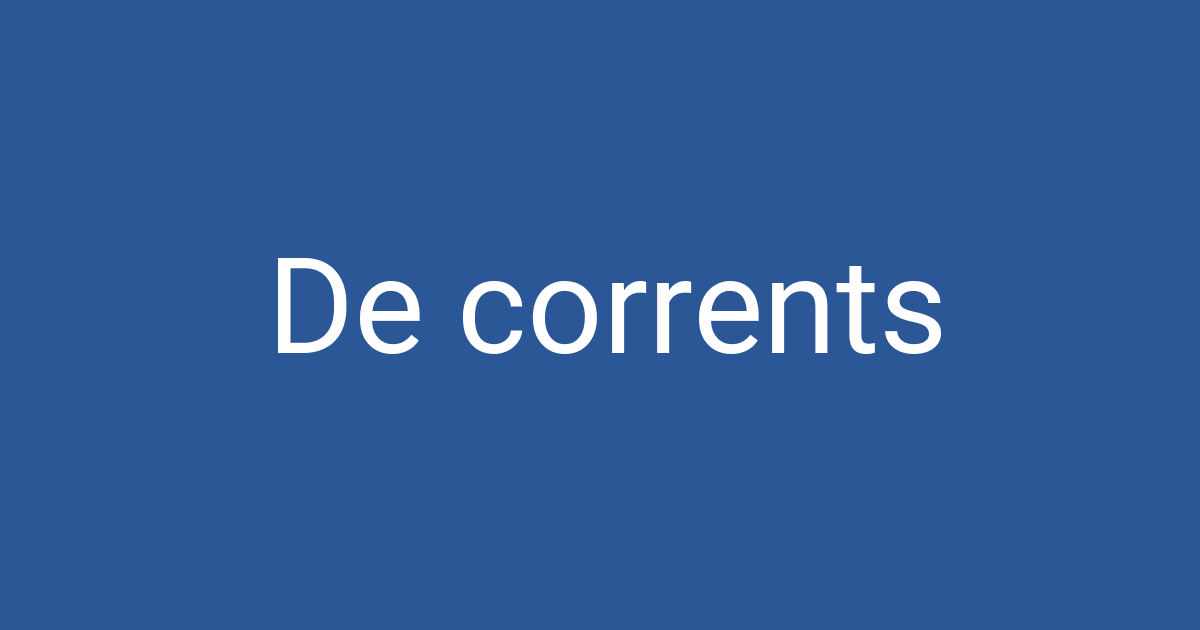 De corrents | PCCD