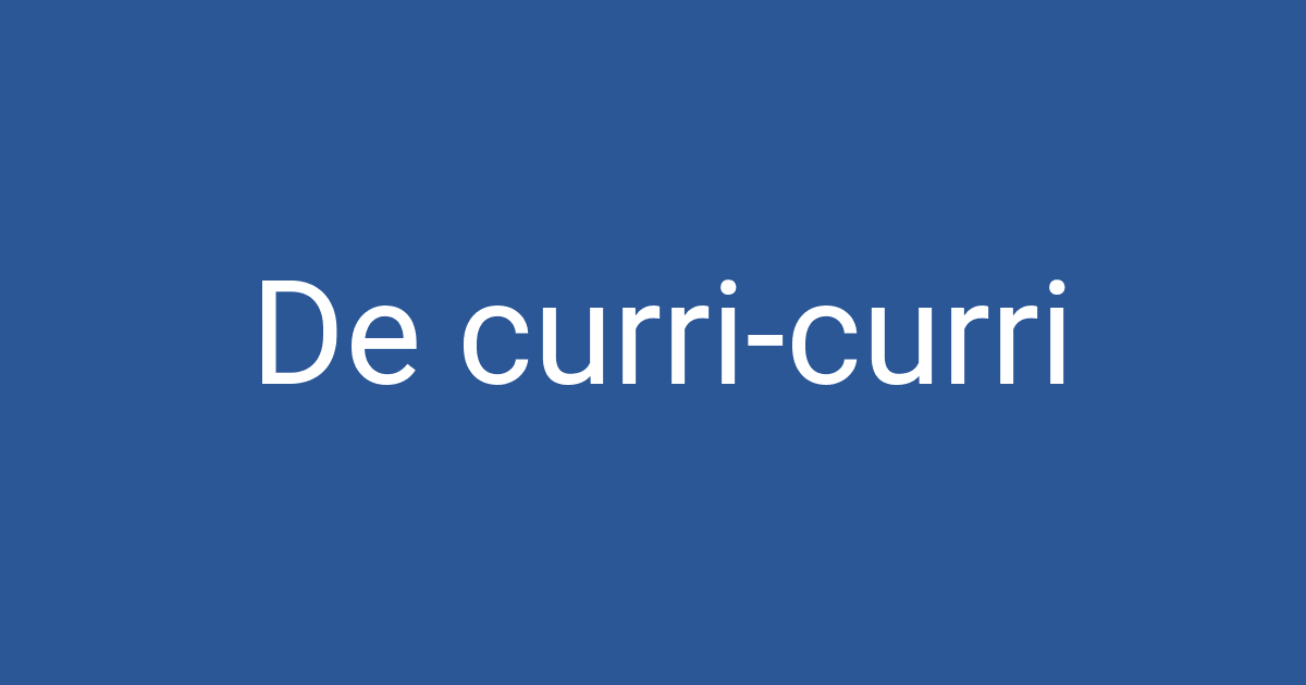 De curri-curri | PCCD
