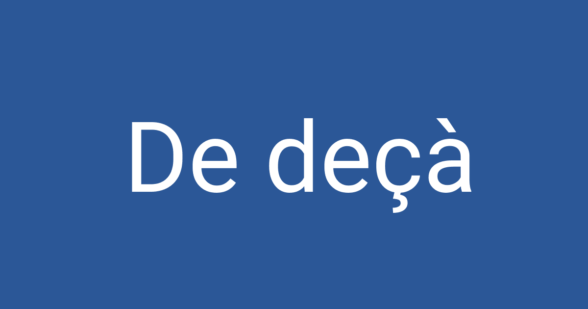 De deçà | PCCD