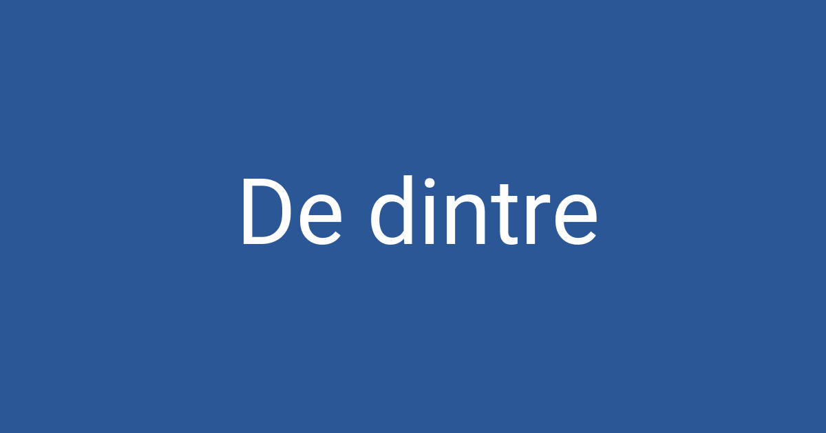 De dintre | PCCD