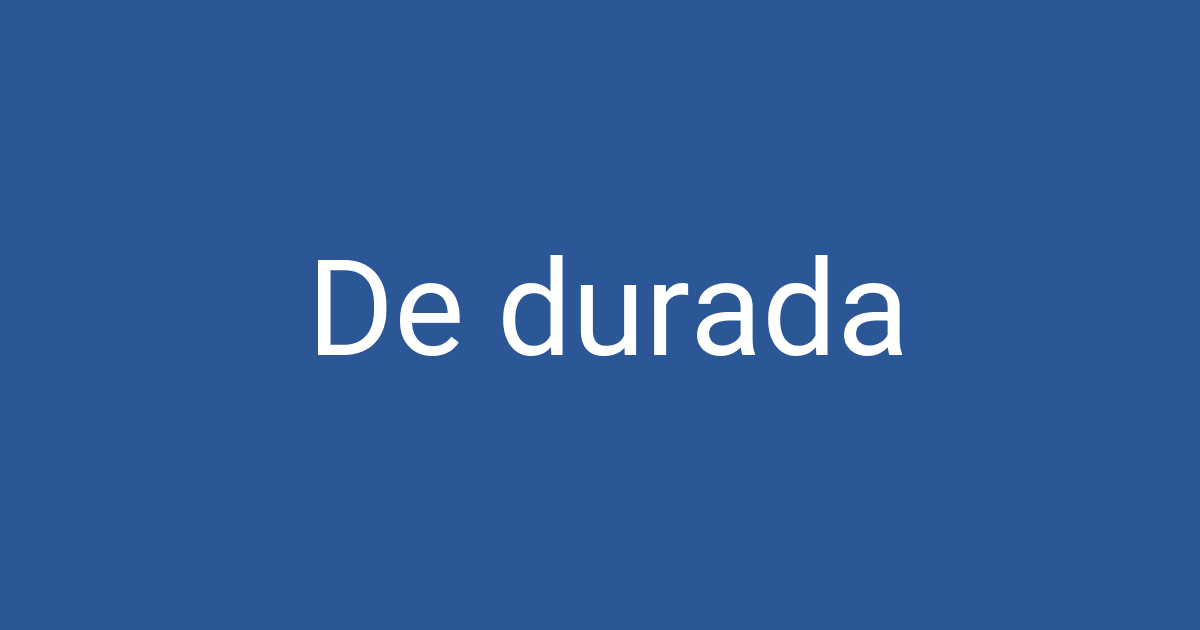 De durada | PCCD