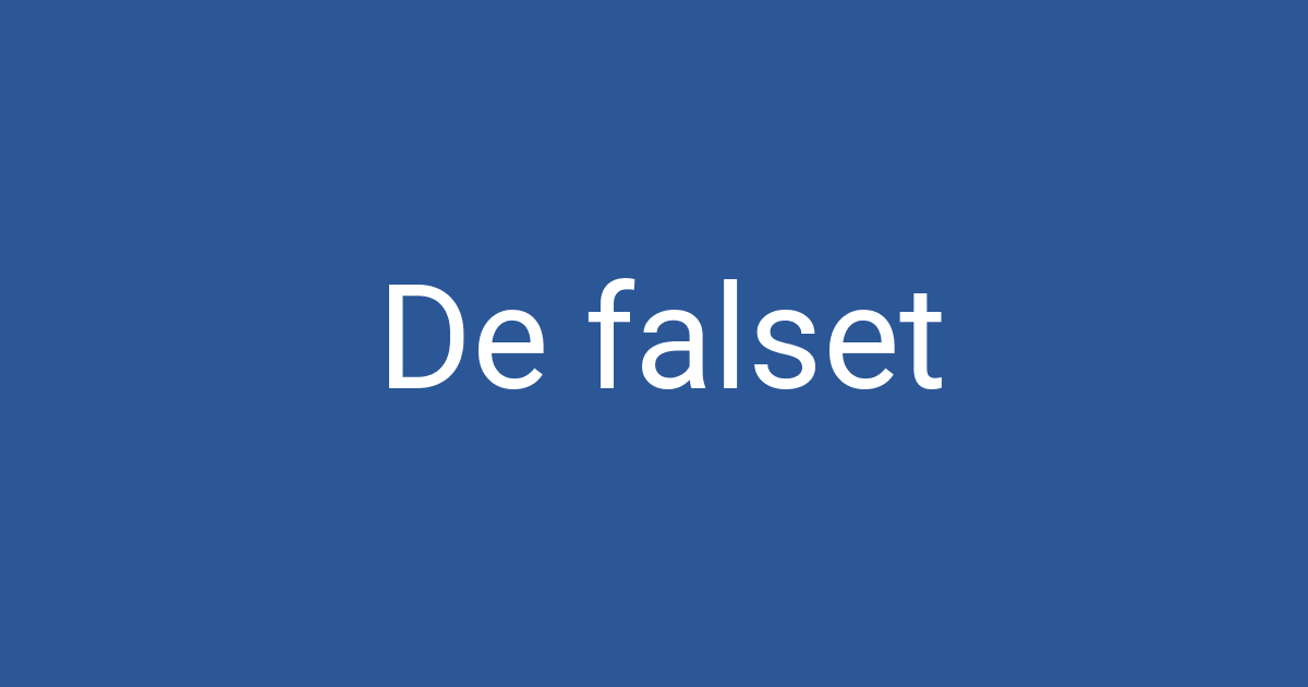 De falset | PCCD