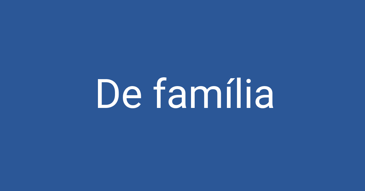 De família | PCCD