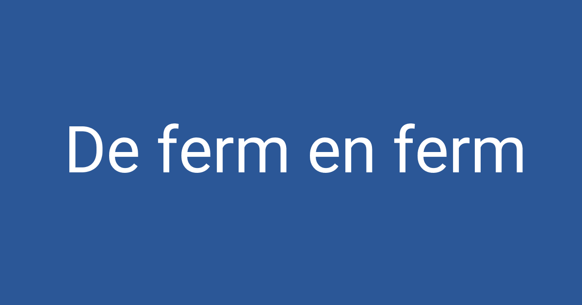 De ferm en ferm | PCCD