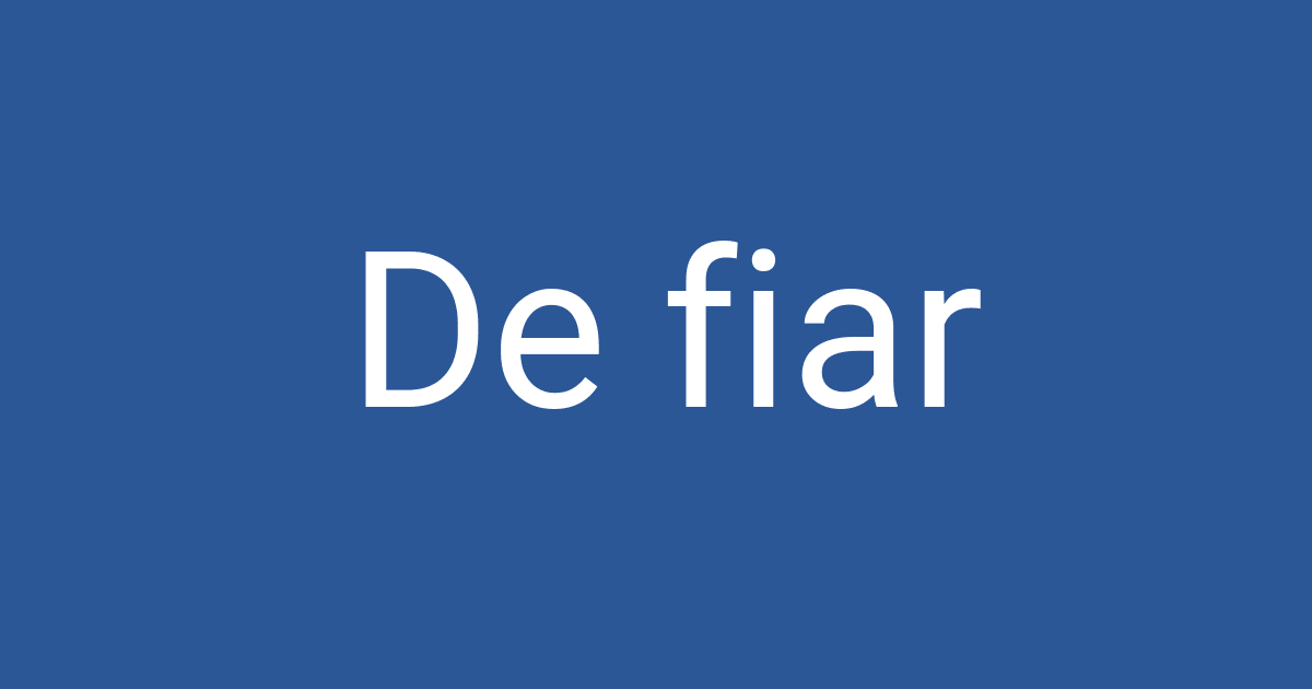 De fiar | PCCD