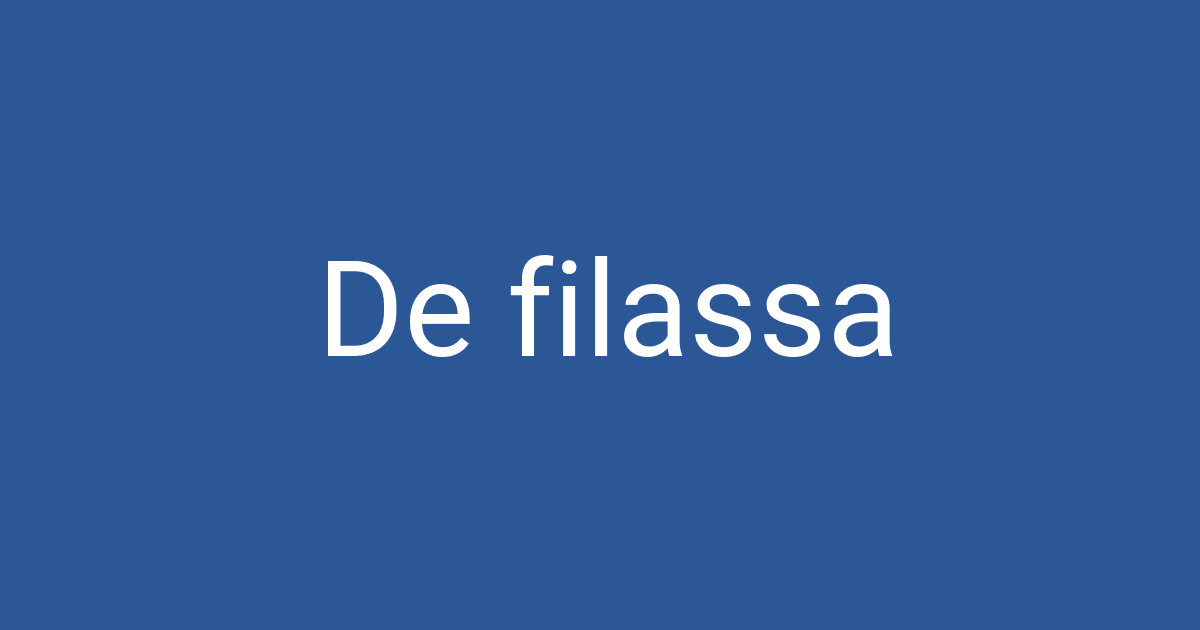 De filassa | PCCD
