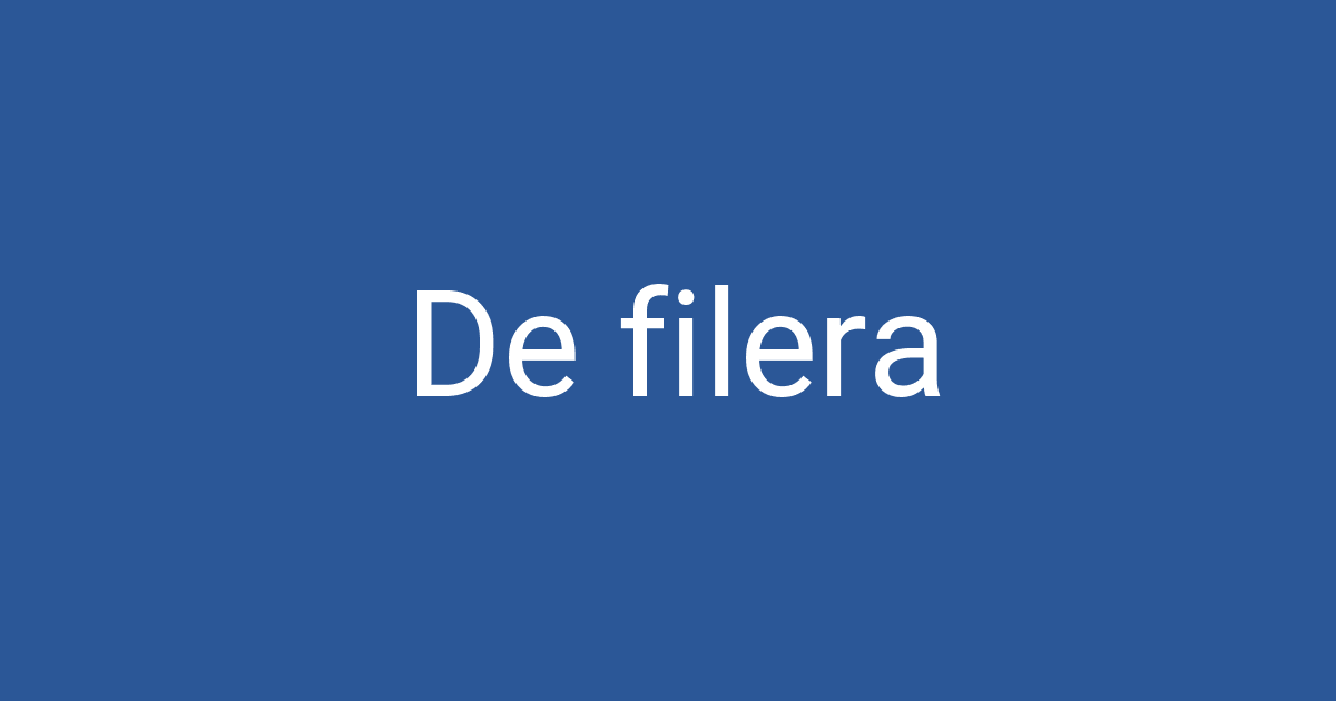 De filera | PCCD