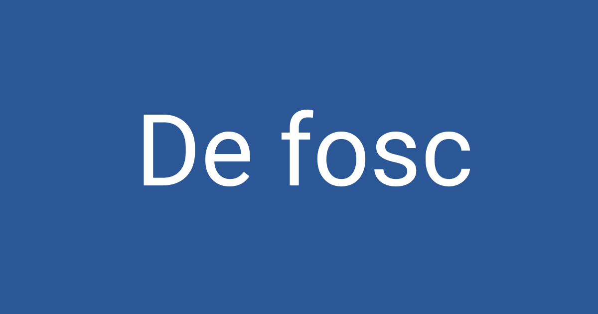 De fosc | PCCD