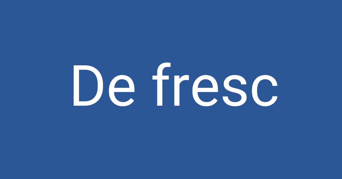 De fresc | PCCD