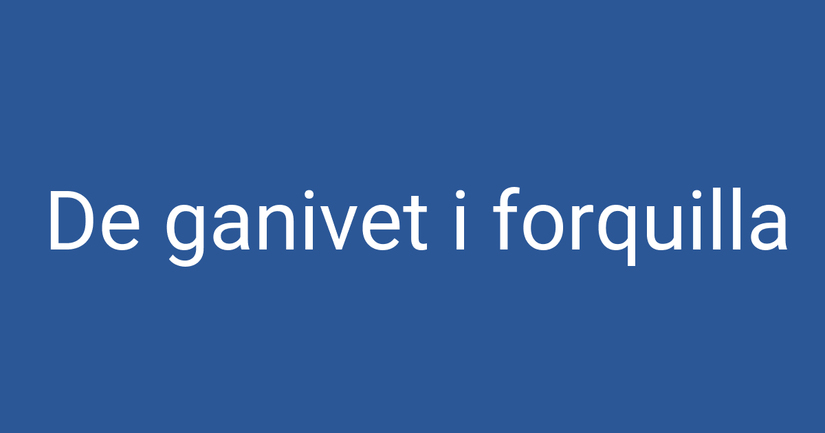 De ganivet i forquilla | PCCD