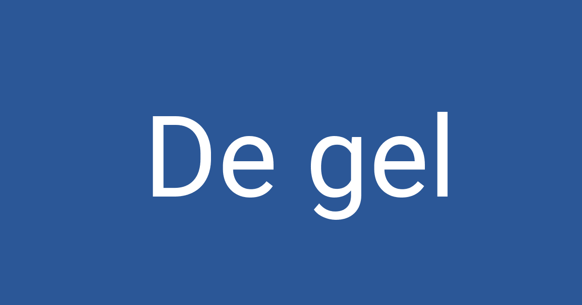 De gel | PCCD