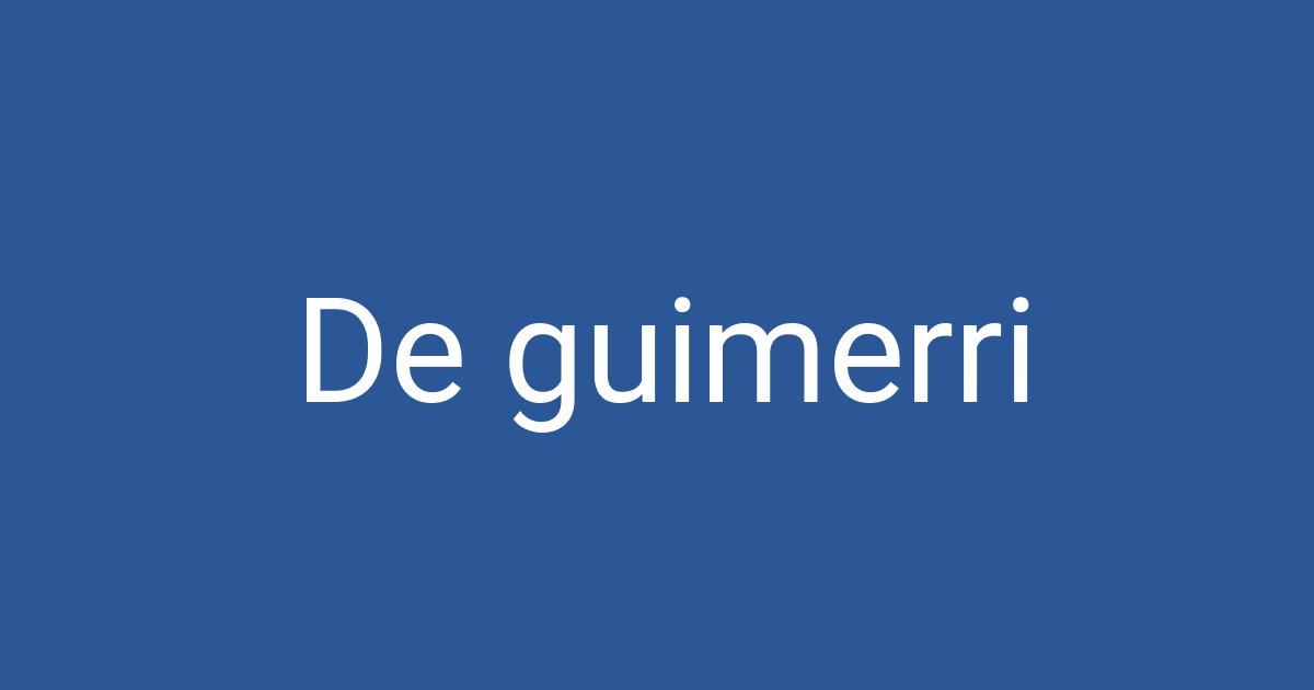 De guimerri | PCCD