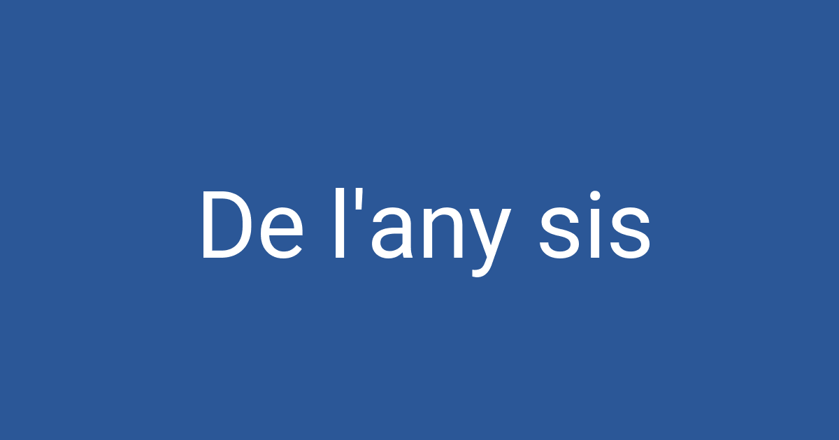 De l'any sis | PCCD