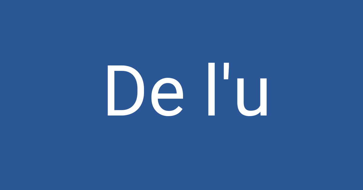De l'u | PCCD