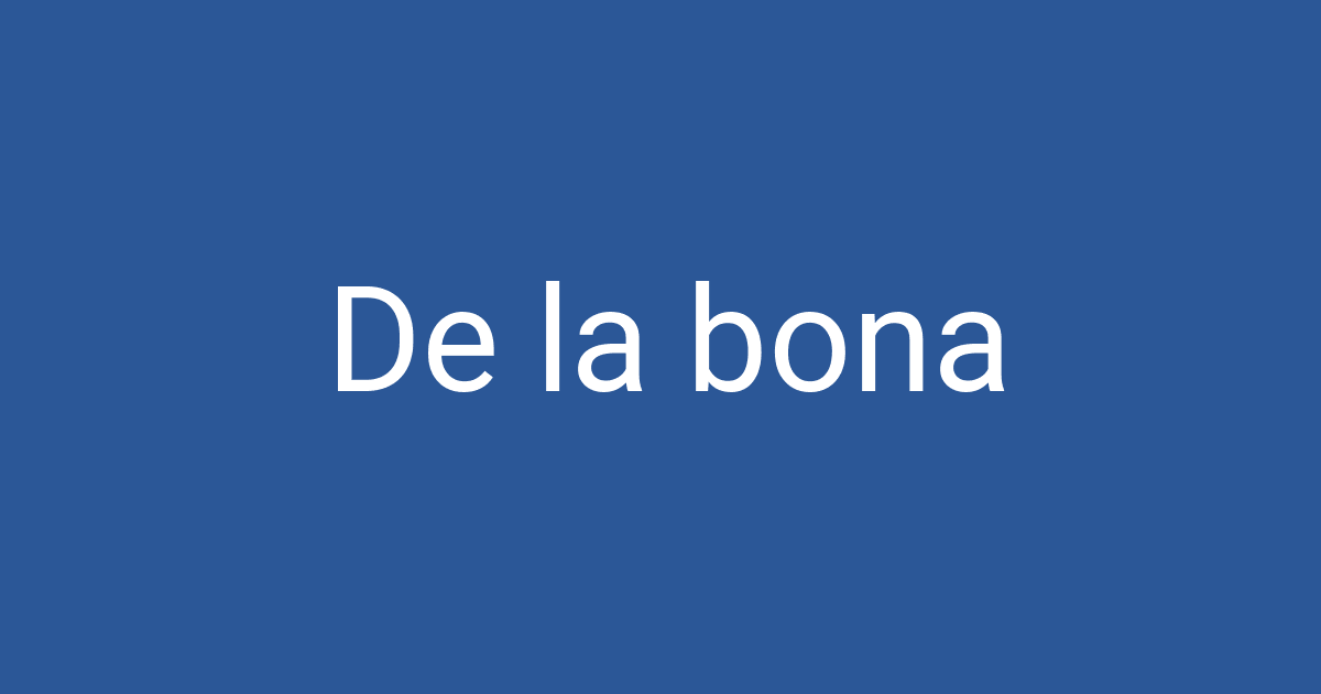 De la bona | PCCD