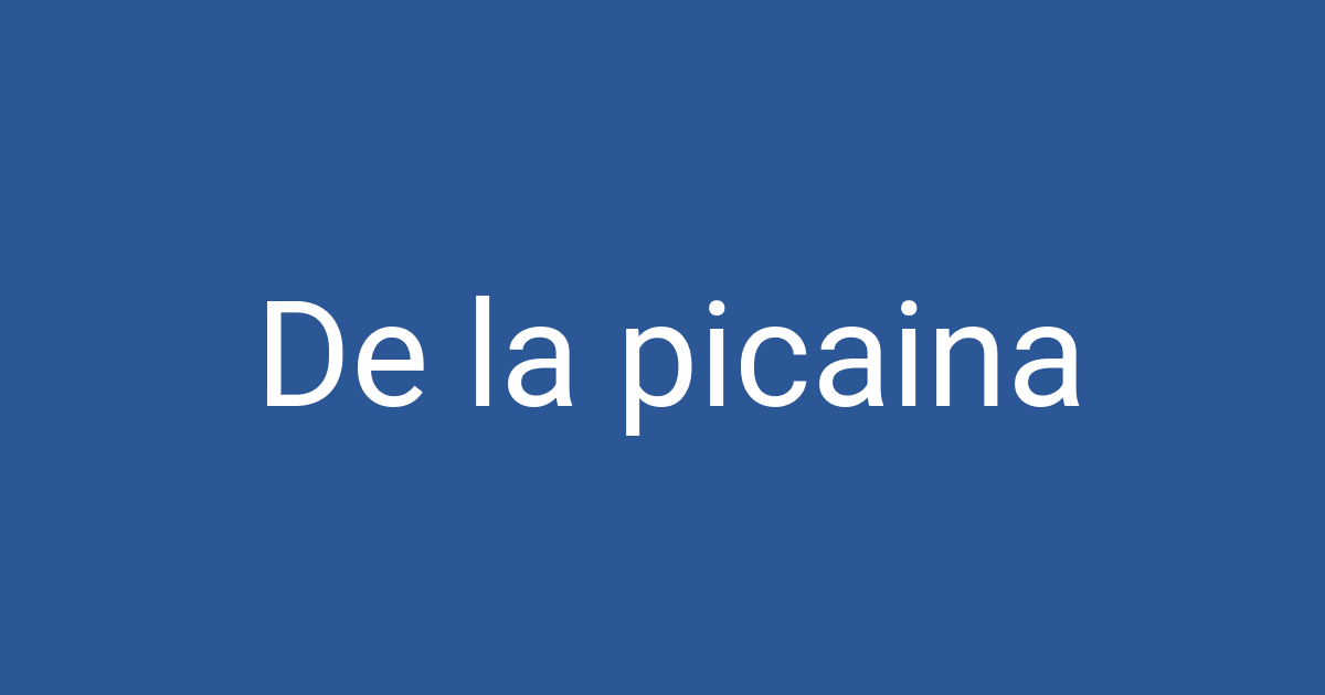 De la picaina | PCCD