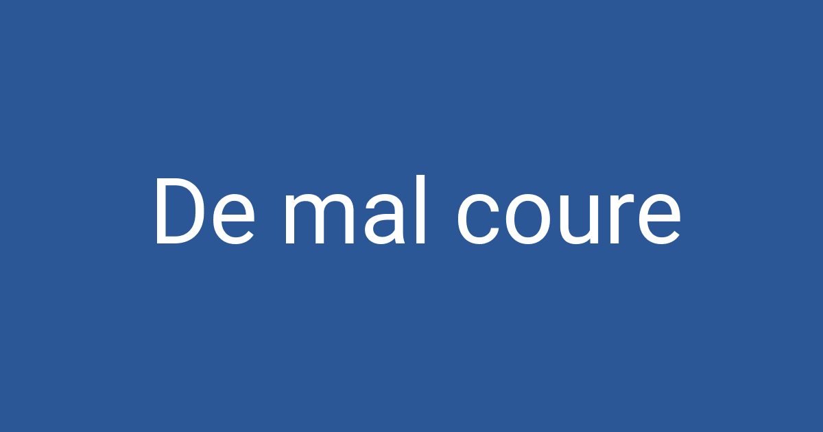 De mal coure | PCCD