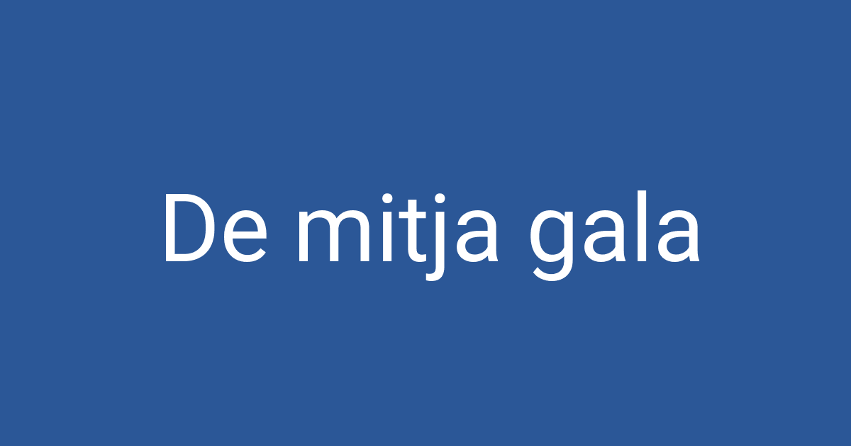 De mitja gala | PCCD