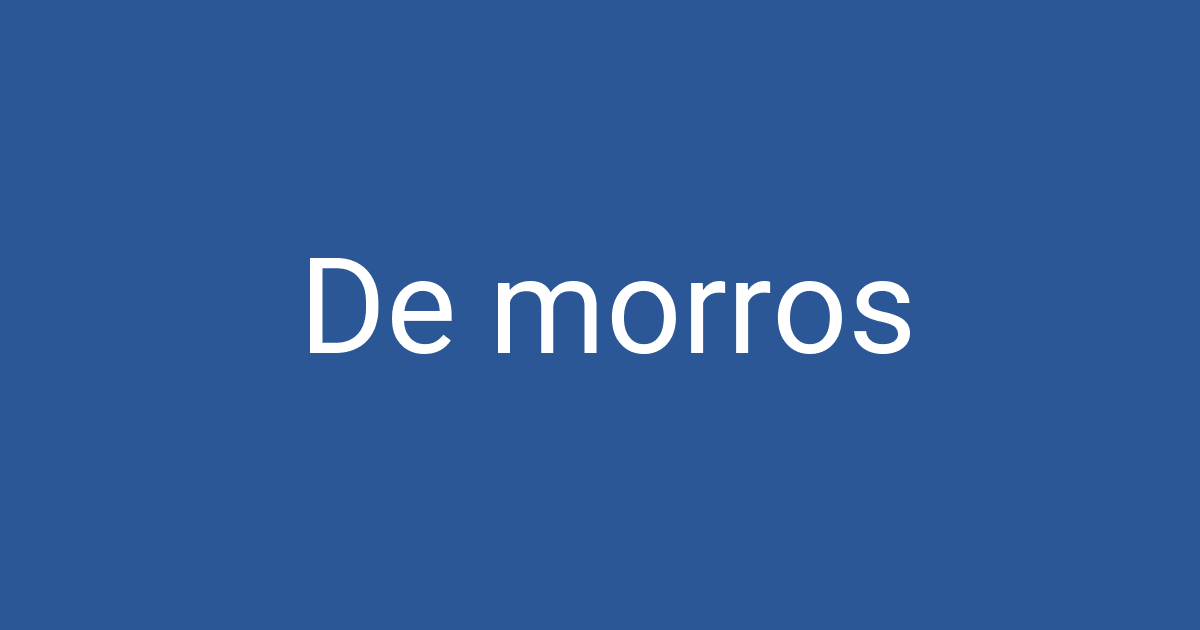 De morros | PCCD