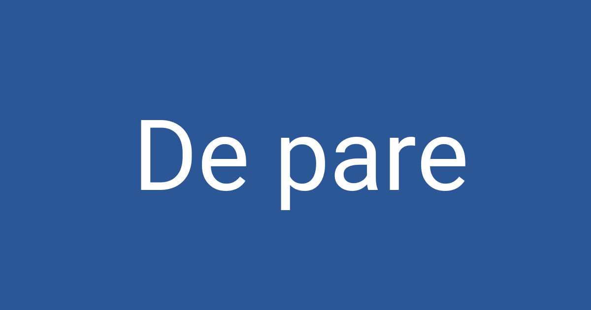 De pare | PCCD