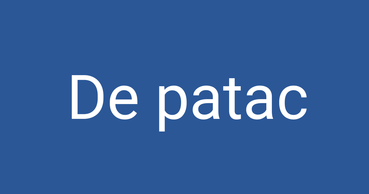 De patac | PCCD