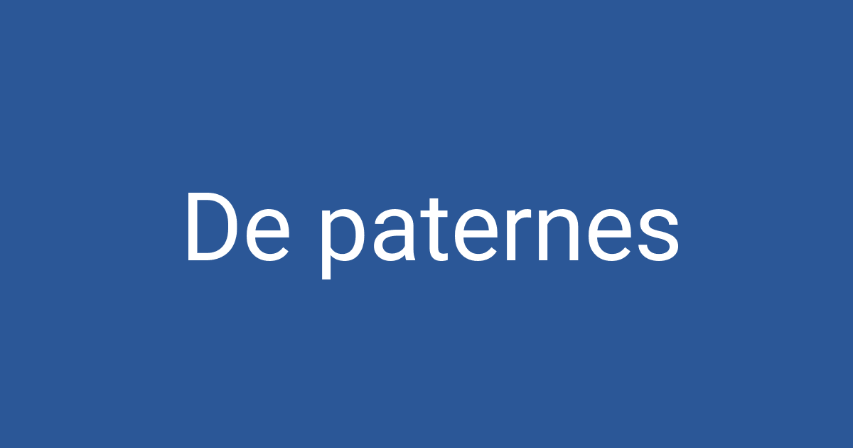 De paternes | PCCD
