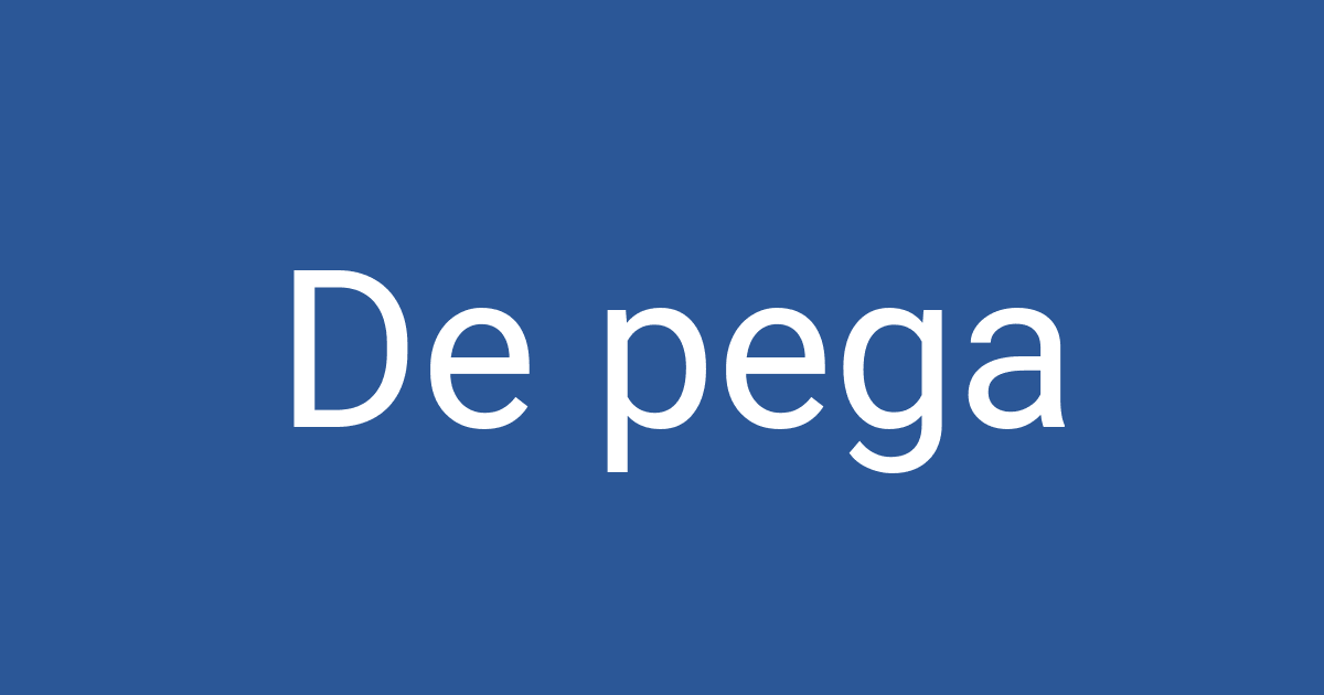 De pega | PCCD