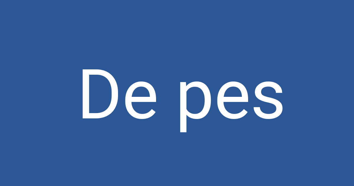 De pes | PCCD