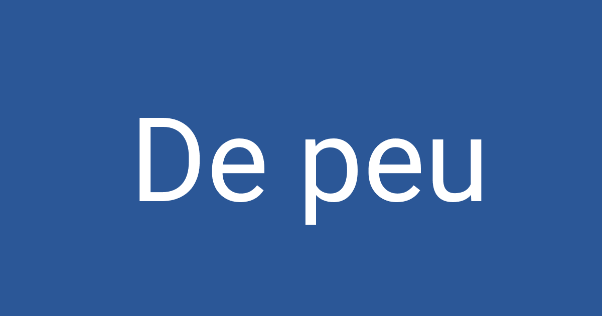 De peu | PCCD