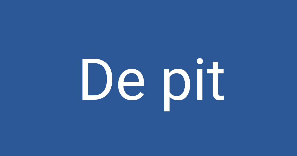 De pit | PCCD