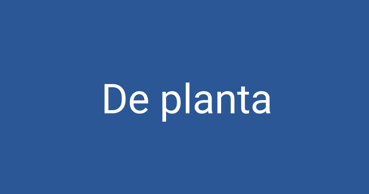 De planta | PCCD