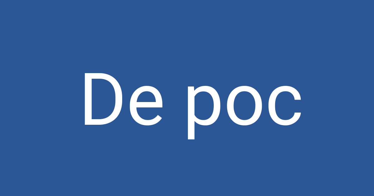 De poc | PCCD