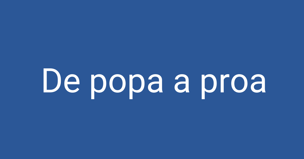De popa a proa | PCCD