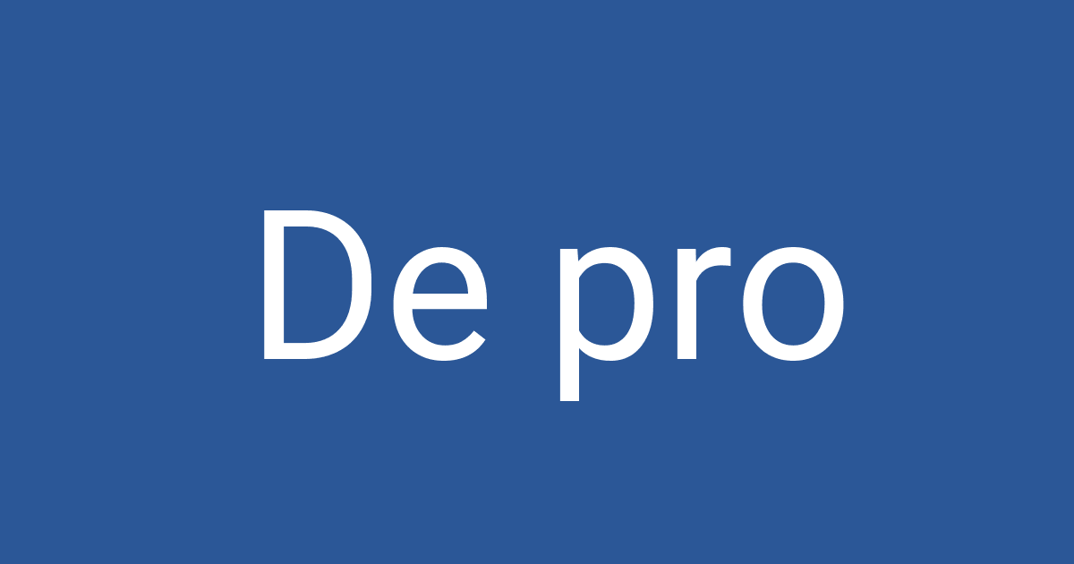 De pro | PCCD