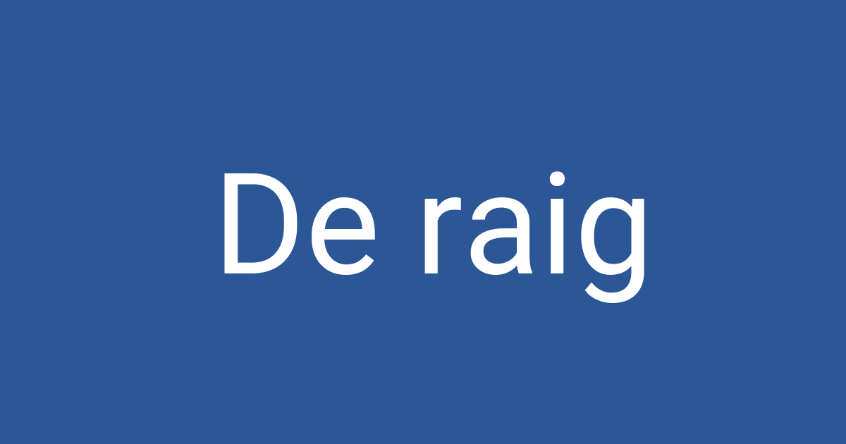 De raig | PCCD