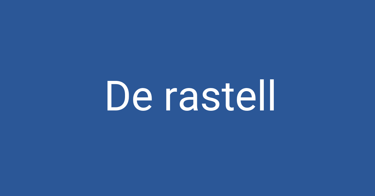 De rastell | PCCD
