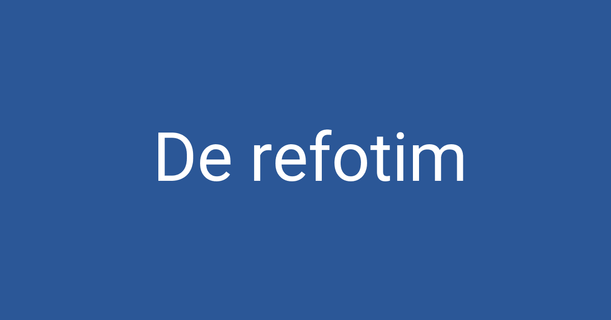 De refotim | PCCD