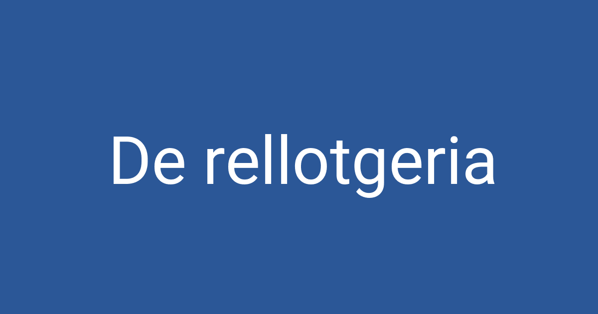 De rellotgeria | PCCD