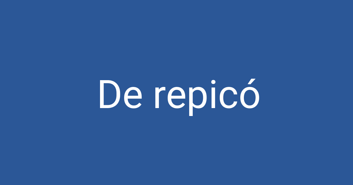 De repicó | PCCD