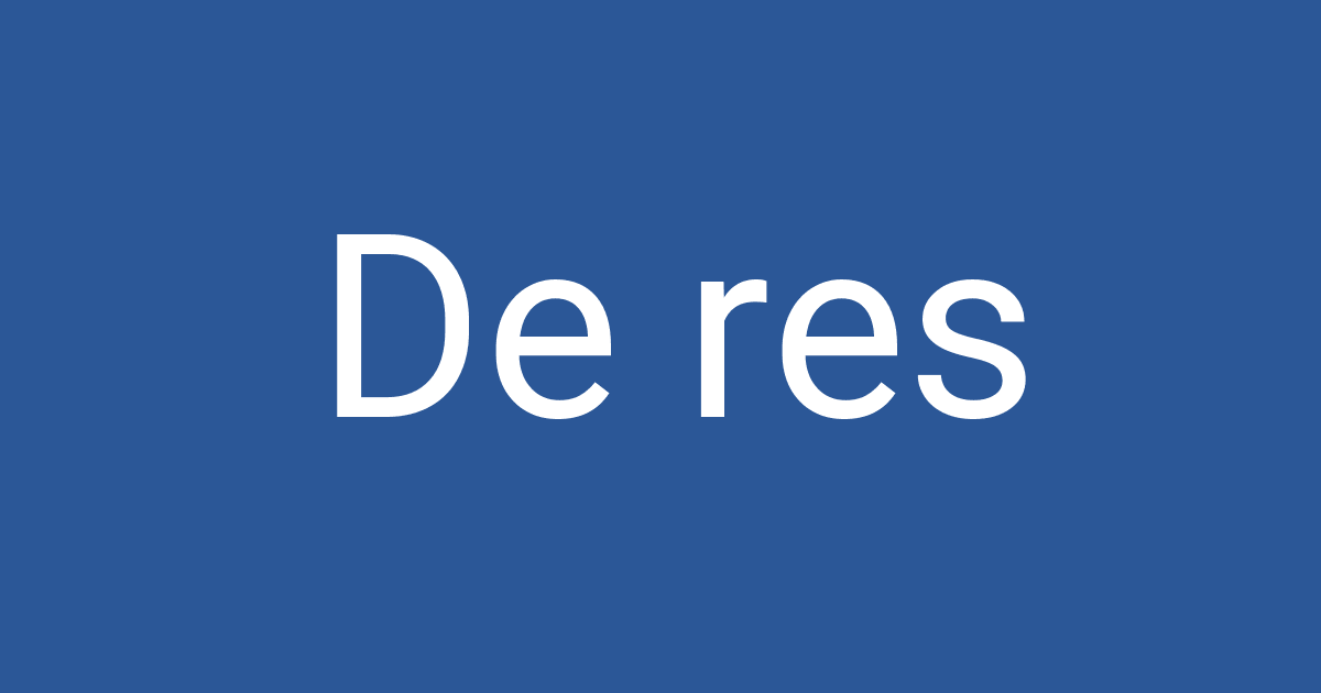 De res | PCCD