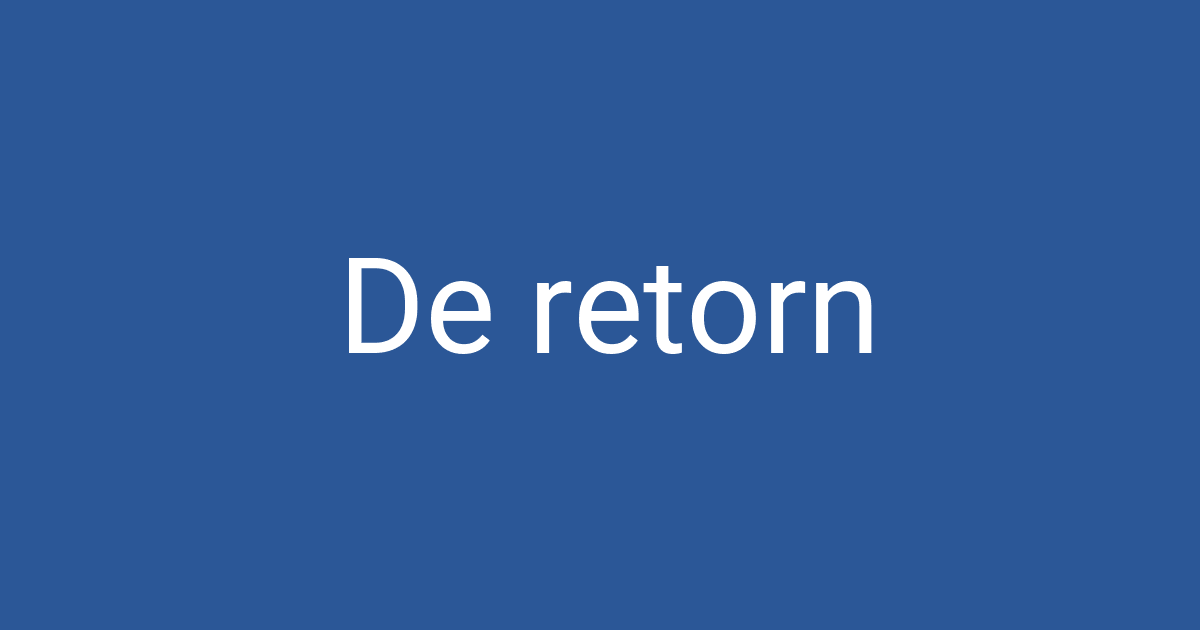 De retorn | PCCD