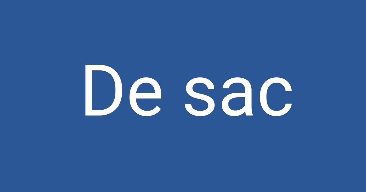 De sac | PCCD