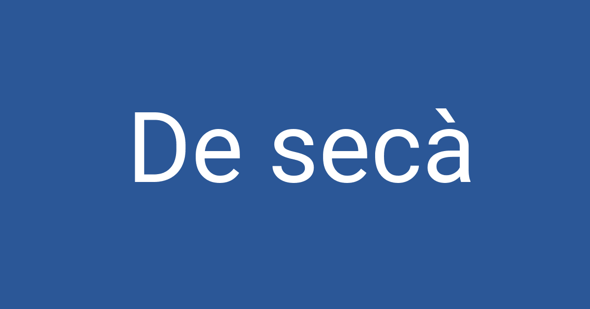 De secà | PCCD