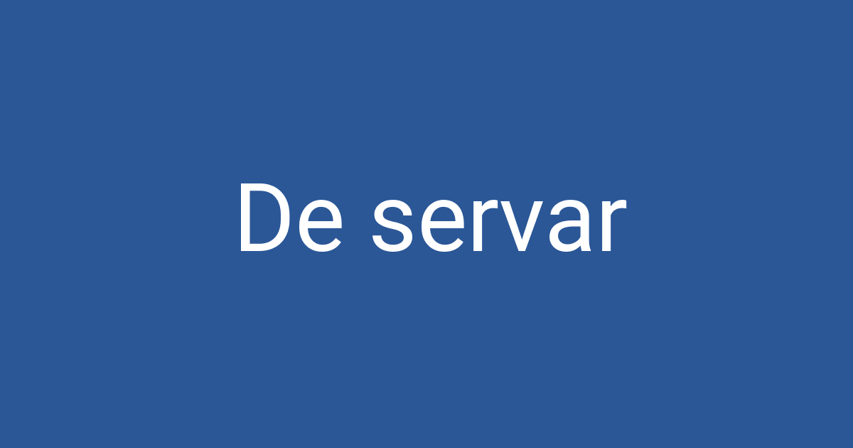 De servar | PCCD