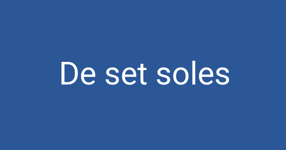 De set soles | PCCD