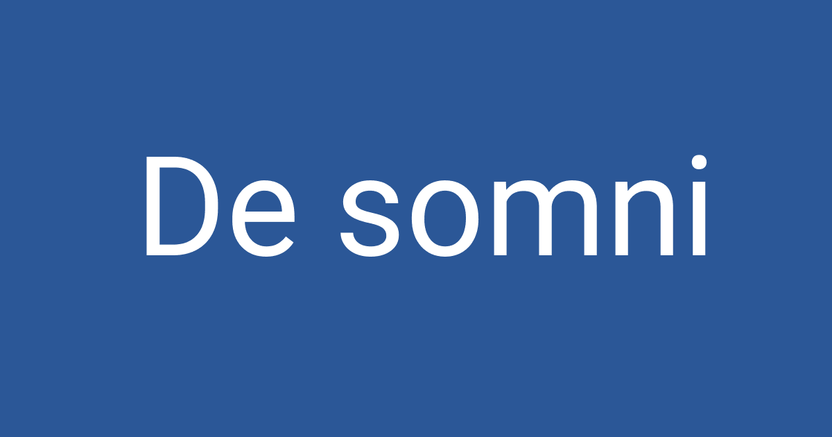De somni | PCCD