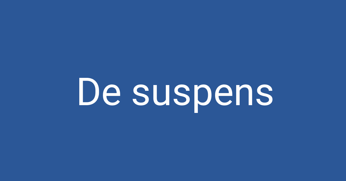 De suspens | PCCD